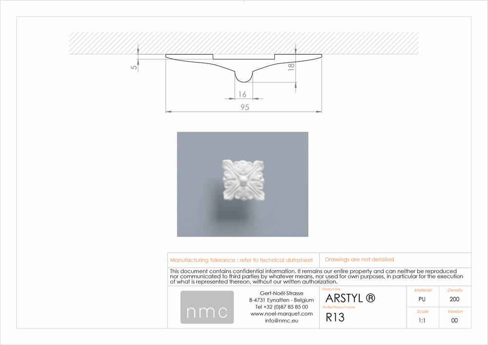 Rosette 2er Set NMC R13 Noel Marquet Zierelement