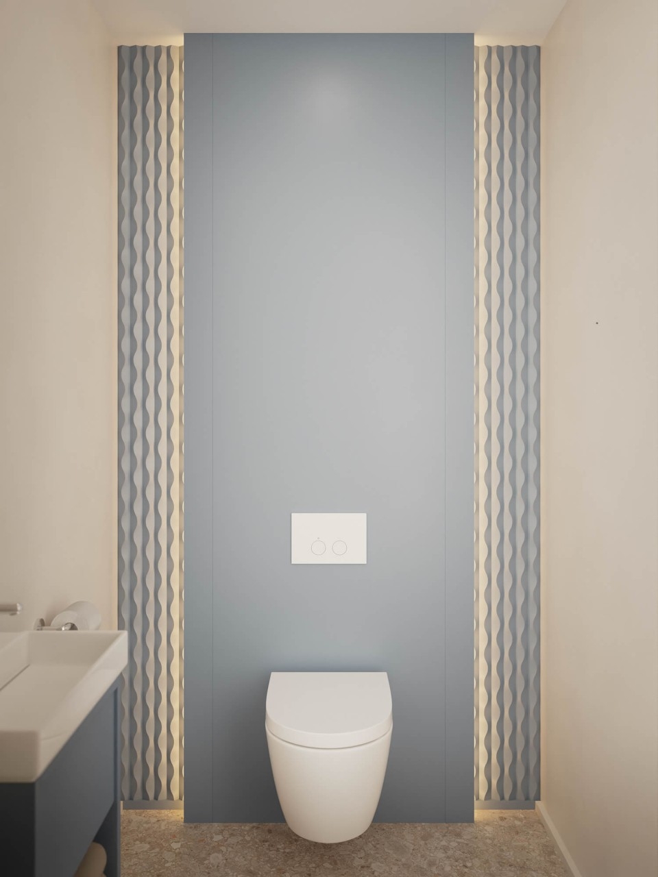 Wall panel 3D wave look W219 ZEA Orac wall element stucco